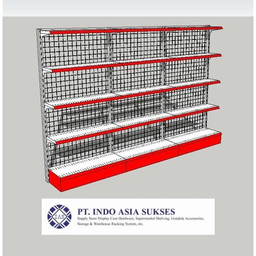 Jual Rak Gondola / Rak Minimarket Wall T.150cm 1 Unit Start 2 unit ...