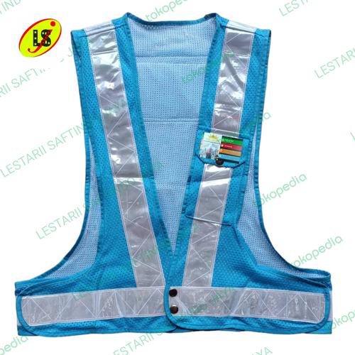 Jual SAFETY VEST/ROMPI SAFETY DOUBLE MESH BIRU TURKISH/ROMPI PROYEK ...