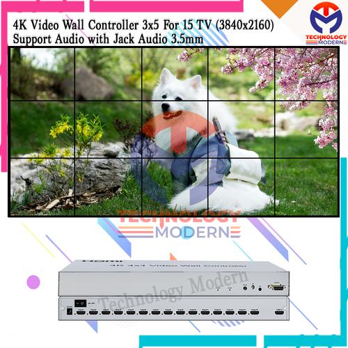 Jual Video Wall Controller 3x5 5x3 For 15 TV with Audio 4K (3840x2160 ...