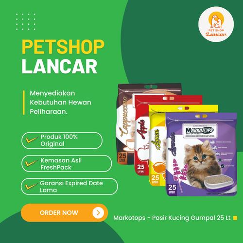 Jual Pasir Kucing Markotops 25lt Pasir Markotop 25 Liter - Lemon - Kab ...