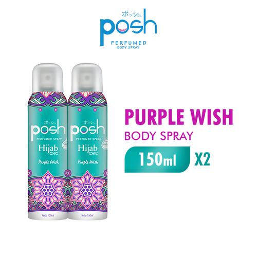 Promo Posh Hijab Body Spray Purple Wish 150 ml x 2 Pcs - - Wings ...