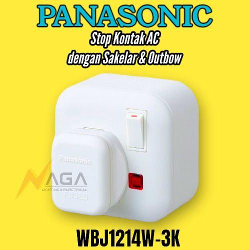 Jual Panasonic Wide Series Stop Kontak AC dengan Saklar&Outbow WBJ1214W ...