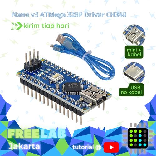 Jual Nano v3 ATMega 328P Driver CH340 + Kabel USB Kompatibel Ardu IDE ...