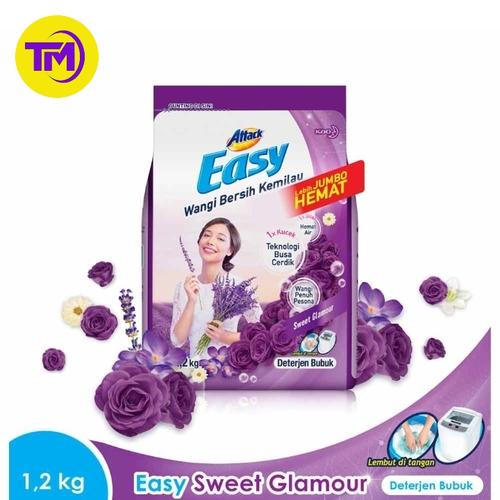 Jual Attack Detergent Powder Easy Purple Blossom / Sparkling Bloom 1.2Kg - Daia 1.6 Floral ...