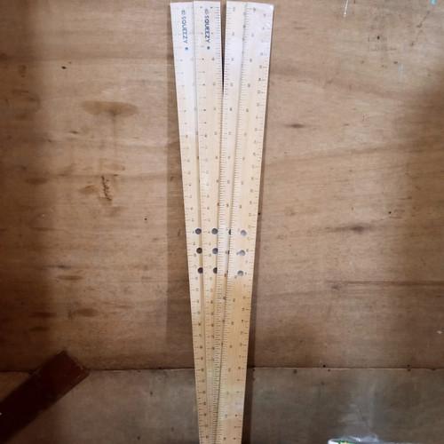 Jual Penggaris Kayu Panjang 100m/Ruler Partikel Kayu MDF/Garisan Tebal ...