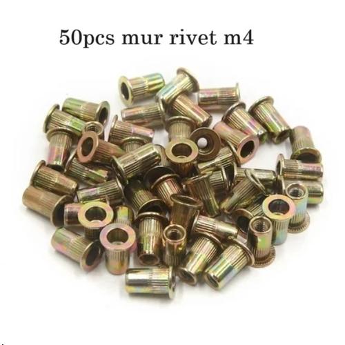 Jual 50pcs Mur Rivet Nut Rivnut tanam M3 M4 M5 M6 3mm 4mm 5mm 6mm - M4 ...