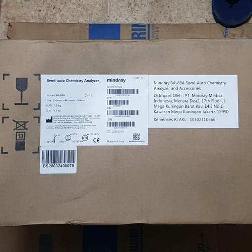 Jual Photometer Mindray BA 88A atau Semi auto chemistry analyzer ...