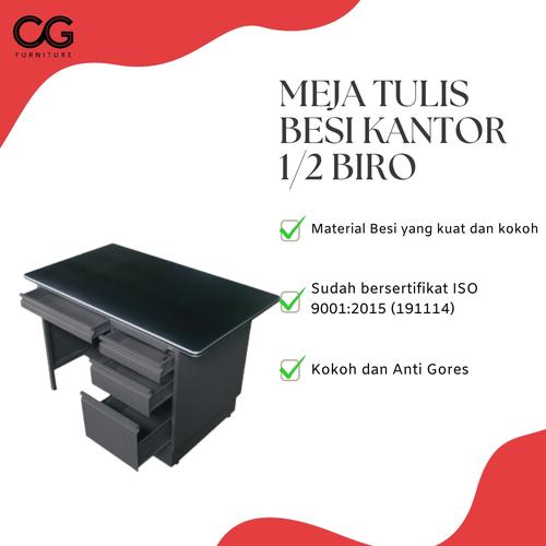 Jual Meja Tulis Kantor Besi Uk 1/2 Biro - Office Metal Table VI ...