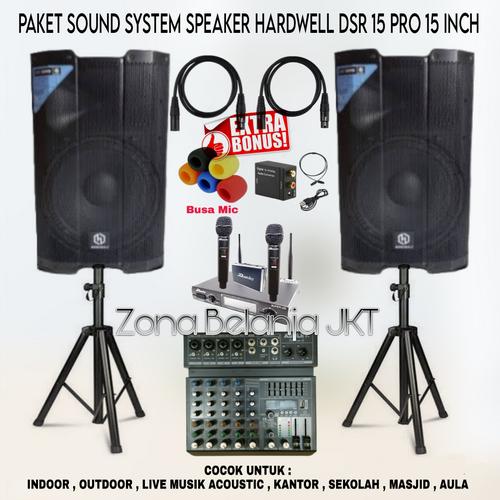 Jual Paket Sound System Indoor Outdoor Speaker Hardwell 15 Inch Aktif ...
