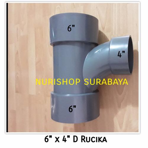 Jual Large Radius Tee 6x4 / Tee way / Tee Y 90 derajat PVC RUCIKA 6" x ...