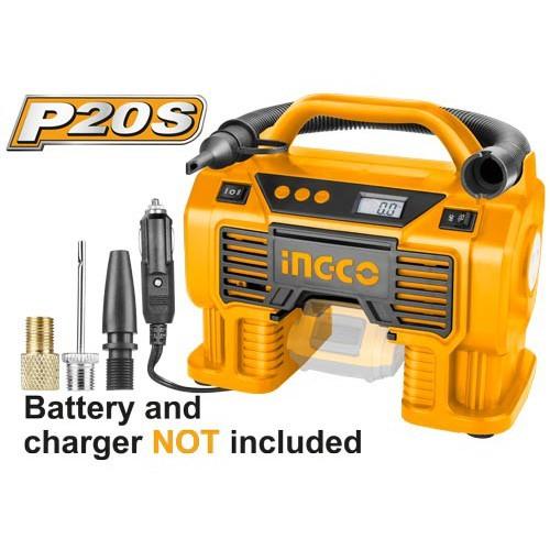Jual INGCO KOMPRESOR MINI BATERAI 20V POMPA ANGIN PORTABLE - CACLI2002 ...