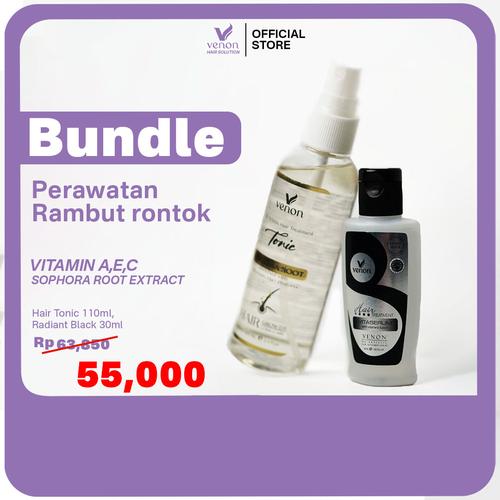 Jual VENON - Paket Hair Tonic 100ml & Vitaserum Radiant Black 30ml ...