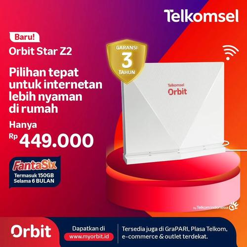 Jual Telkomsel Orbit Star Z2 Modem WiFi 4G High Speed Bonus Paket Data ...