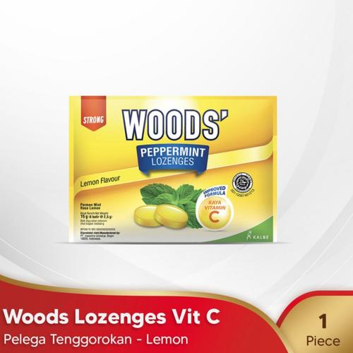 Jual WOODS LOZENGES - LEMON plus VIT C - permen pelega tenggorokan ...