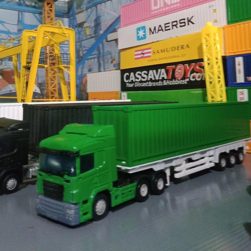 Jual Diecast truk Costume Container Miniatur truck trailer Skala 43 ...