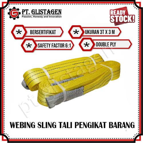 Jual Webbing Sling 3 Ton x 3 Meter Tali Angkat Barang Double Ply ...