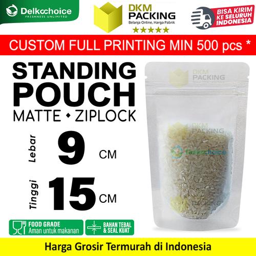 Jual Standing Pouch Matte Doff Ziplock Plastik Kemasan Makanan 9x15cm ...