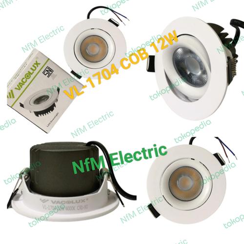 Jual Lampu Spotlight Vacolux VL-1704 COB 12W Inbow/ Lampu Sorot Plafon ...