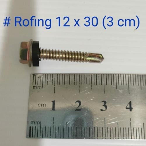 Jual Baut Roofing 12 x 35 mm 3,5 cm Baud Skrup Sekrup Baja Ringan ...