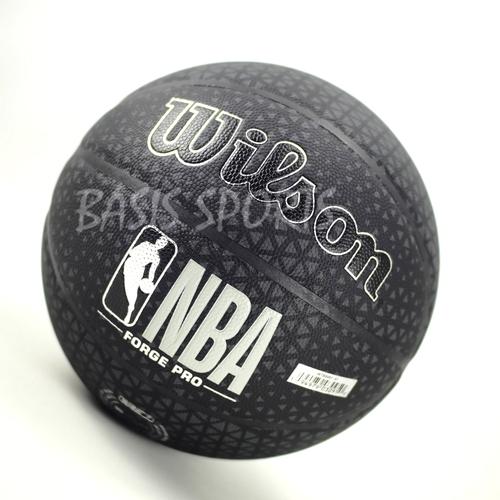 Promo Bola Basket Wilson NBA Forge Pro Printed Black Indoor Outdoor ...