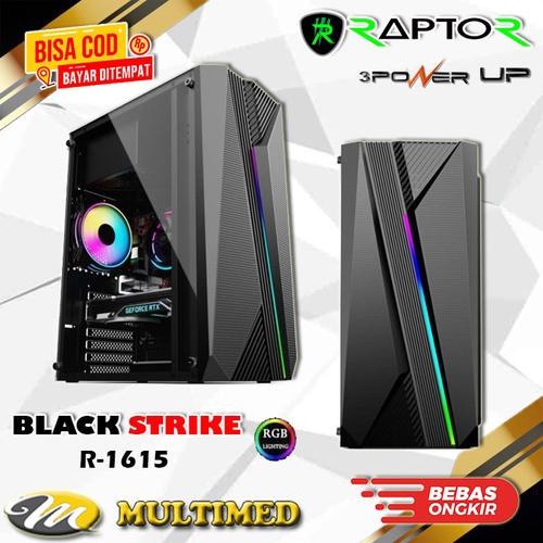 Jual Casing PC Gaming Power Up Raptor 1615 Black Strike RGB - Kota ...