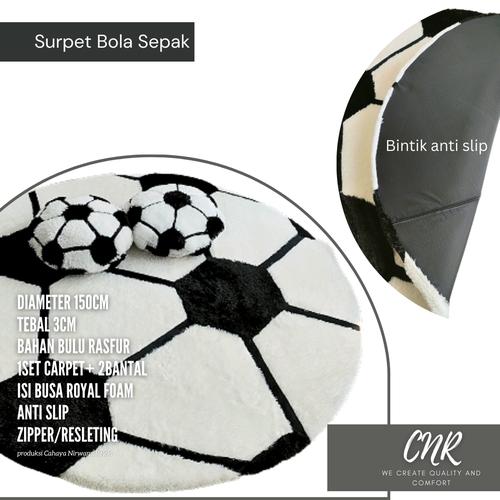 Promo Karpet bulu raspur bundar motif bola - Bola sepak, Isi HDP - Kota ...