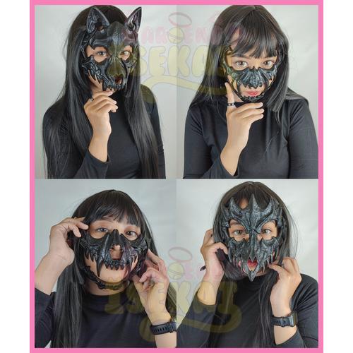 Jual Topeng Anime Tengkorak Naga Harimau Yaksha Serigala Cosplay ...