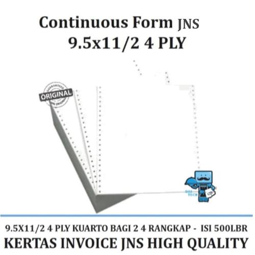 Jual Kertas Continuous Form JNS Ukuran Kuarto bagi 2 - 4ply - Jakarta ...