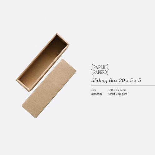 Jual Kraft Sliding Box (20 x 5 x 5 cm) - Kotak Laci Geser Slide (5 Pcs ...