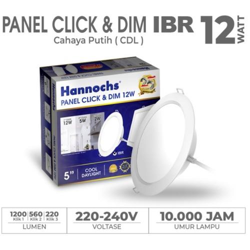 Jual Hannochs Lampu Downlight LED Panel Click & Dim 12W IBR Cahaya ...