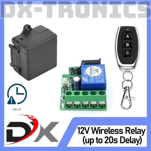 Jual Wireless Relay Switch 12V With Delay OFF + Wireless RF Remote ...