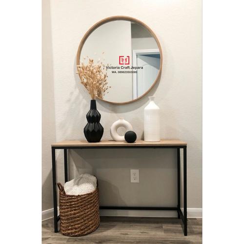 Jual CERMIN BULAT KAYU JATI MINIMALIS, VOYER DESIGN 100 cm - Kab ...