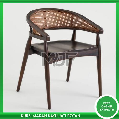 Jual kursi cafe / kursi resto kayu jati senderan rotan model terbaru ...