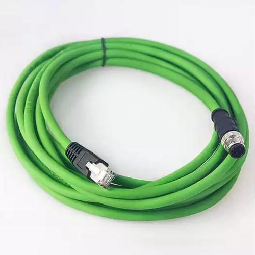 Jual Cable Ethernet Profinet Lan M12 to RJ45 D code male 4 pin 5M 3M 1M ...