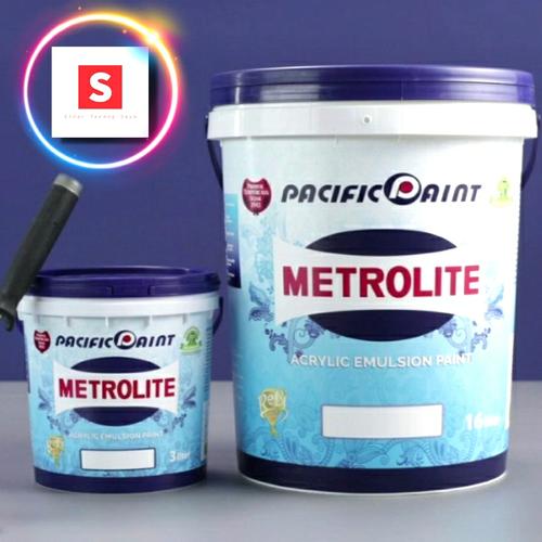 Jual Cat Tembok Plafon METROLITE PAIL (16 LITER) Putih Kebiruan - PAIL ...