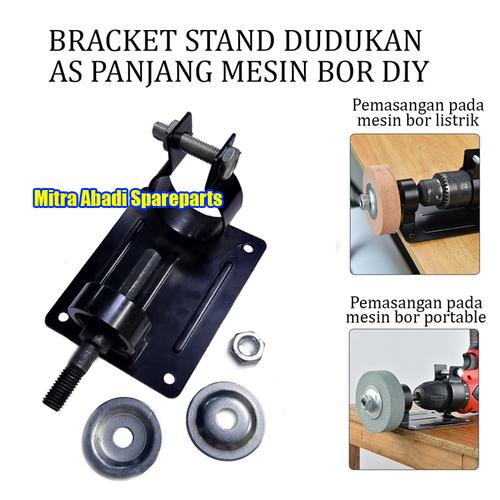 Jual Bracket Stand Dudukan As Panjang Mesin Bor Diy Bench Grinder ...