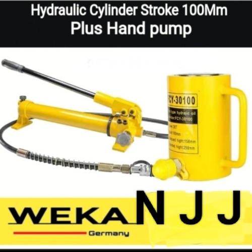 Jual Hydraulic Cylinder 10 ton stroke 100 mm Plus Hand pump merk Weka ...