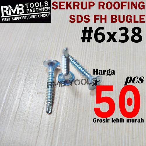 Jual Sekrup Roofing SDS 6 x 38 mm / Sekrup SDS Baja Ringan FH 6 x 3.8 ...