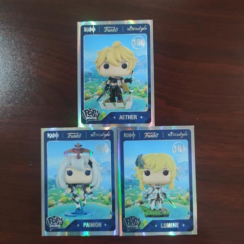 Promo ORIGINAL Funko Pop Genshin Impact Card Paimon Aether Lumine Kartu ...