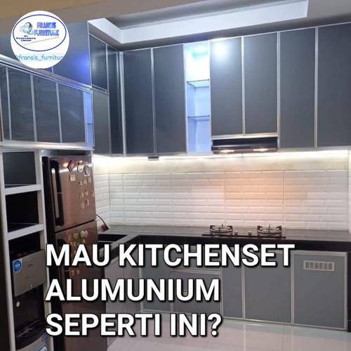 Jual KITCHENSET ALUMUNIUM ACP MINIMALIS CUSTOM KITCHEN SET ALMUNIUM ACP ...