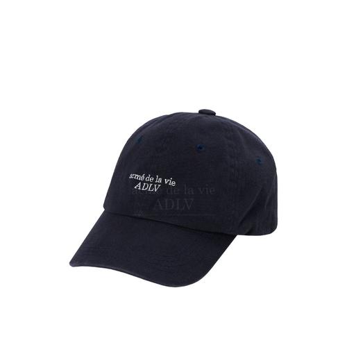 Promo [ADLV] Acmedelavie Basic Logo Emblem Washing Ball Cap Navy Cicil ...