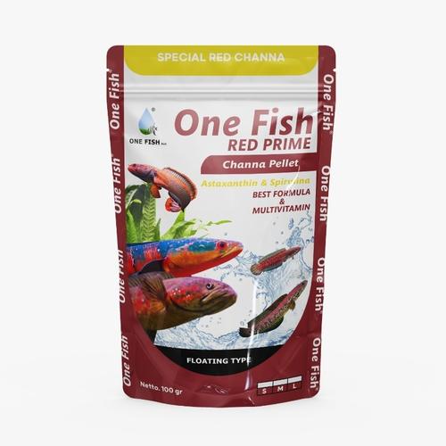 Jual PAKAN IKAN CHANA ONE FISH RED PRIME PELLET CHANA FLOATING 100 GRAM ...