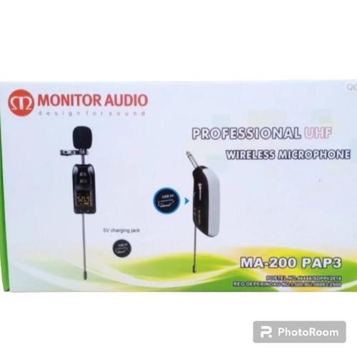Jual Mic Jepit Wireless MONITOR AUDIO MA-200 PAP3 Mikropon Imam ...