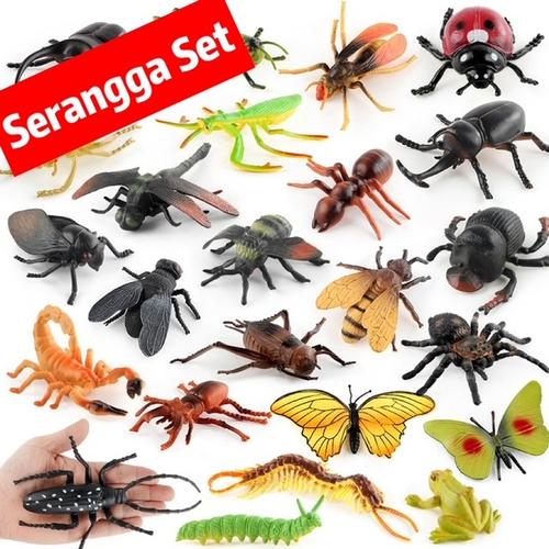 Jual Mainan Edukasi Anak Binatang Serangga Karet Set Figurin Insect ...