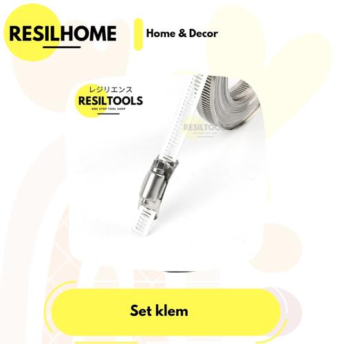 Jual Set Hose Clamp Roll Stainless 12 mm x 10 Meter Klem Selang ...
