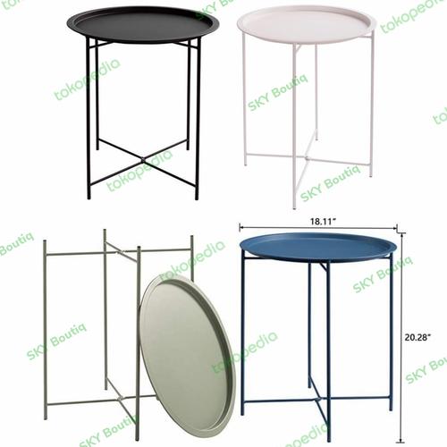 Jual Meja Cafe Bulat /Meja Nampan besi Outdoor /Meja Sudut /Meja Besi ...