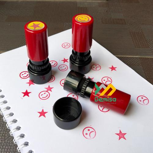 Jual Stempel Bulat Mini 1,5cm untuk reward, paraf, poin, dll bebas ...