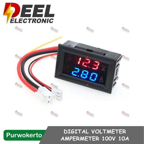Jual ** DIGITAL VOLTMETER AMPEREMETER 100V 10A 2 IN 1 PENGUKUR TEGANGAN - Jakarta Barat ...