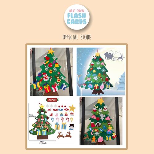 Jual DIY Christmas Tree Felt Velcro - Pohon Natal Tempel ...