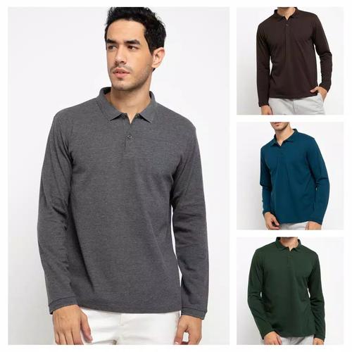 Jual Polo Shirt Lengan Panjang Pria Wanita Long Sleeve Shirts sablon ...